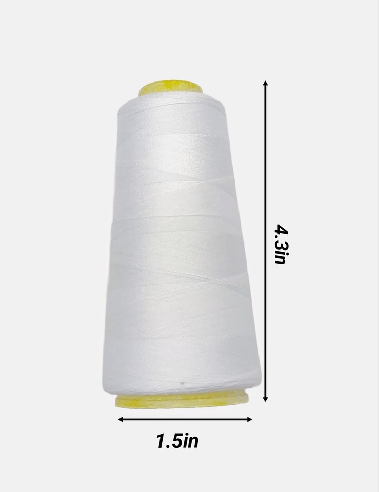 Lot of 4 Big Spool 100% Polyester Sewing Thread 2500 Yards Black ...