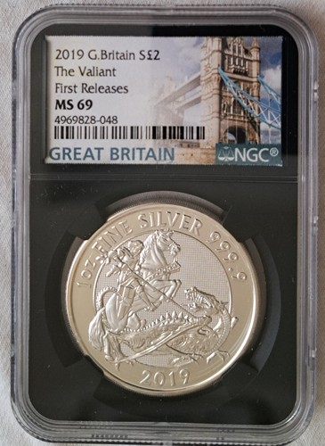 2019 GREAT BRITAIN £2 VALIANT DRAGON 1OZ SILVER NGC MS69 | eBay