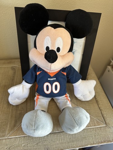 NFL Disney Mickey Mouse Denver Broncos 00 Plush Toy Pre Owned Displayed ...