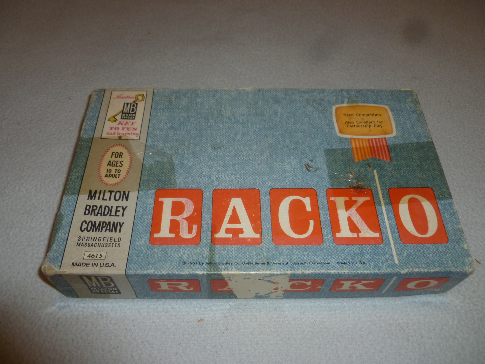 VINTAGE RACKO BOARDGAME MILTON BRADLEY COMPLETE CARD GAME MB 1961 NO ...