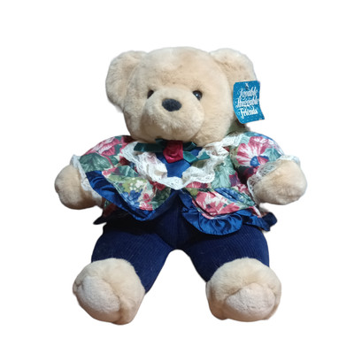 Vintage Lovable Huggable Friends Stuffed Teddy Bear Brown With Outfit ...