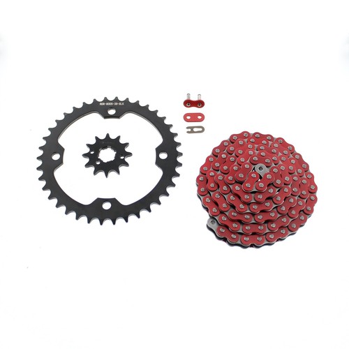 2004 - 2008 Yamaha YFM350 350 Raptor Red Chain and Black Sprocket 12/38 ...