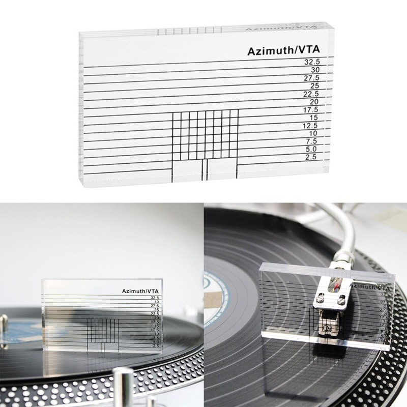 Tonearm Ruler Clear Meter Vertical Track Angle Block for Record Player ...