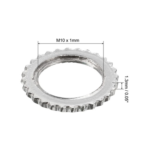 40pcs M10 Knurl Nuts Jam Nut Lock Fasteners for Threaded Pipe Silver | eBay