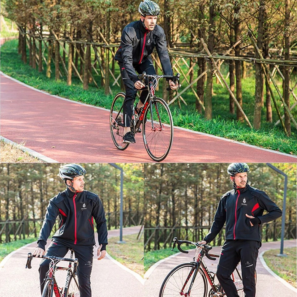Windproof Waterproof Cycling Jacket Reflective Long Sleeve Bike Jacket ...