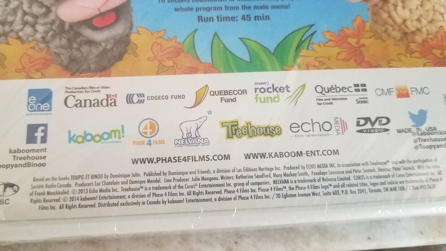 Treehouse Presents Toopy and Binoo All Year Long (DVD, 2014) NEW SEALED ...