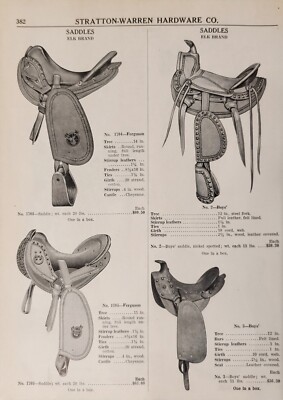 1951 VINTAGE DOUBLE SIDED PRINT AD - ELK BRAND HORSE SADDLES AD - AD ...