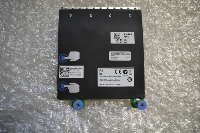 Dell FM487 Broadcom 5720 Quad Port 1gb BaseT Ethernet Network Daughter ...
