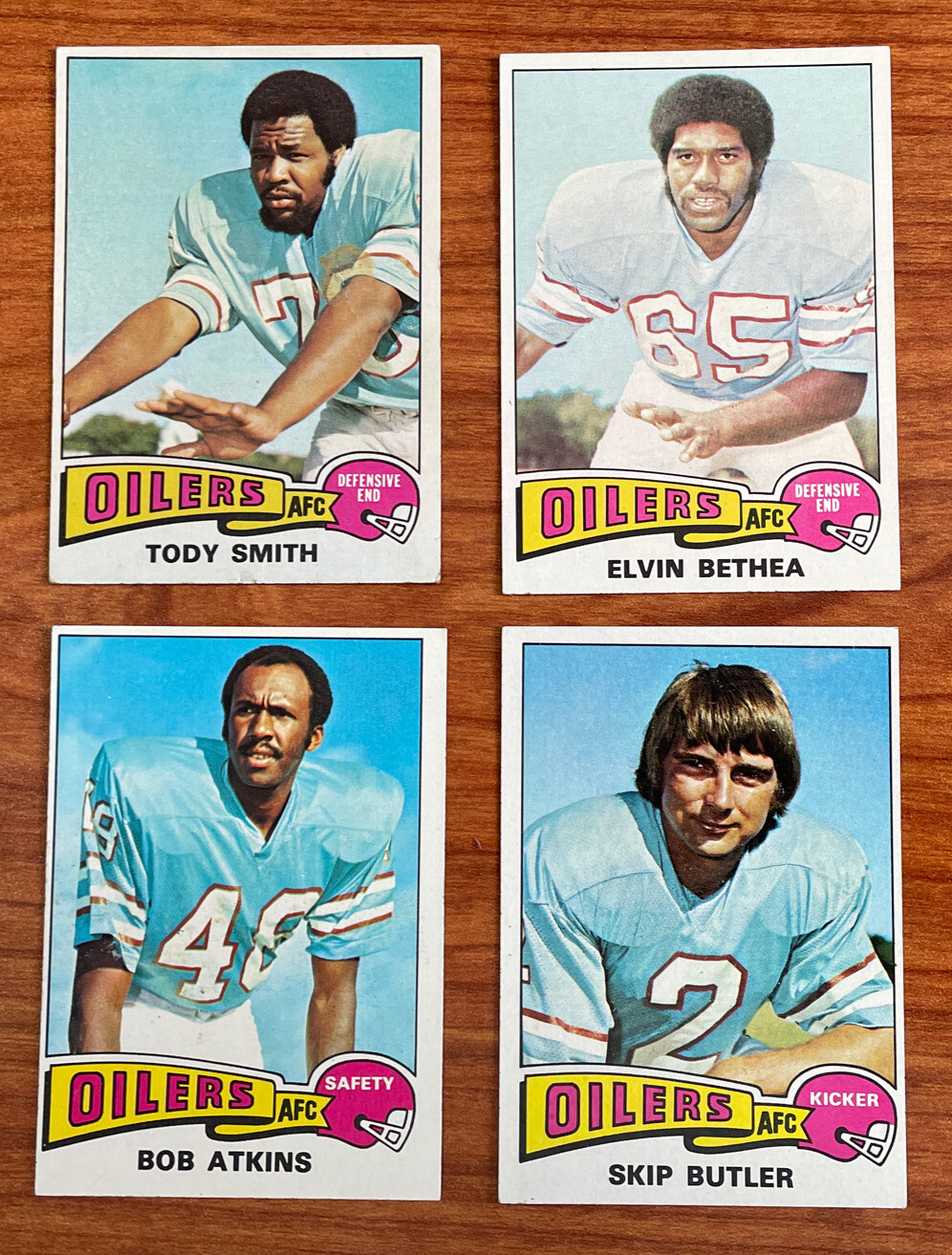 Houston Oilers Vintage Topps Football Cards - 10 Card Lot 1974 & 1975 ...