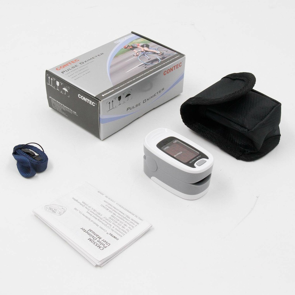 Finger Pulse Oximeter Blood Oxygen Sensor O2 SpO2 Monitor Heart Rate ...