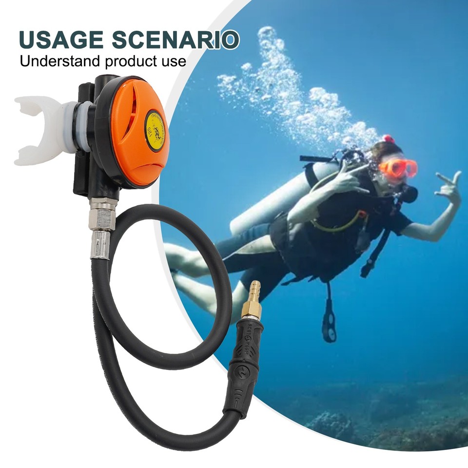 145PSI Scuba Diving Dive Regulator 2nd Dive Diving Explorer Hookah Hose ...