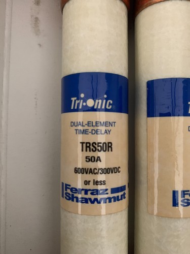 *Lot of 4* Ferraz Shawmut TRS50R Tri-Onic Time Delay Fuses, New in Box ...