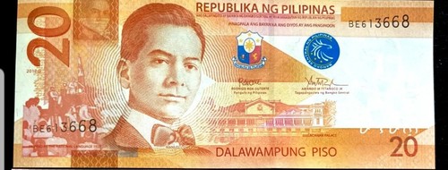 2017 Philippines 20 Piso Banknote UNC Currency. 20 Piso Uncirculated ...