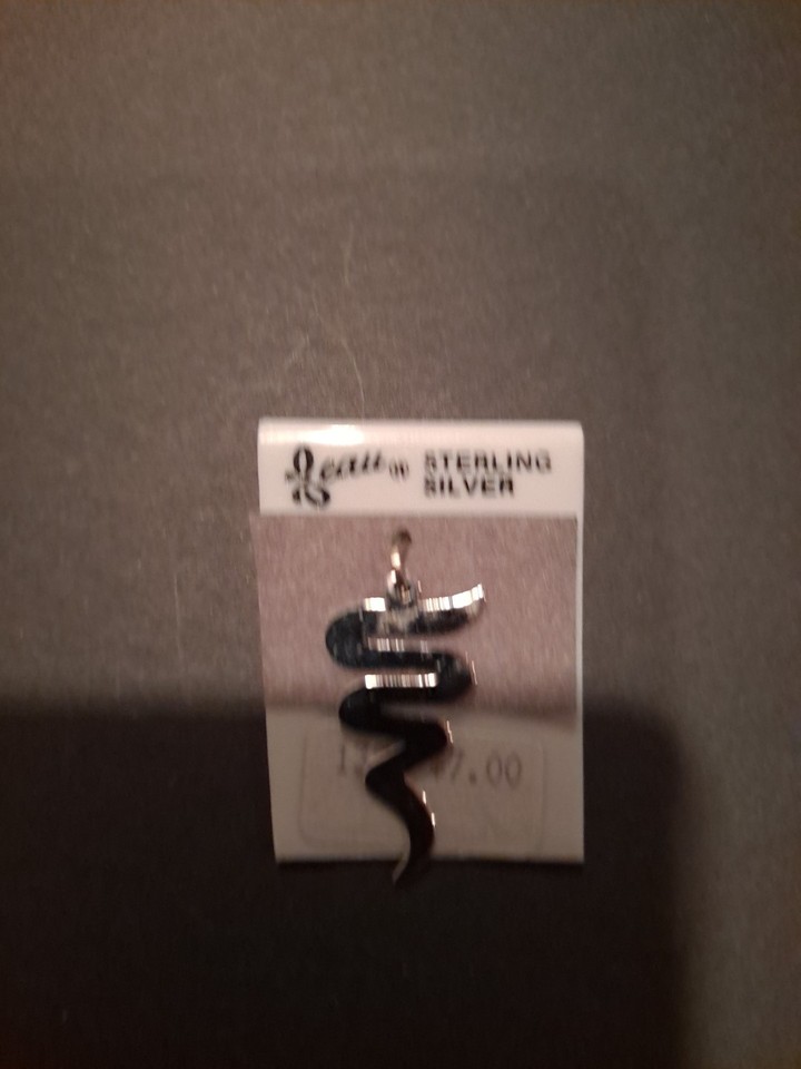 New Nos Beau Sterling Silver Squiggly Line Charm On Card | eBay