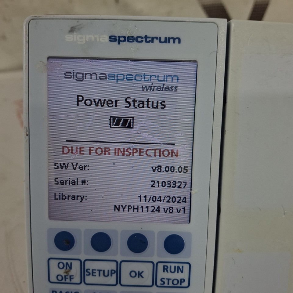Baxter Sigma Spectrum 8.00.05 w/o Battery Infusion Pump | eBay