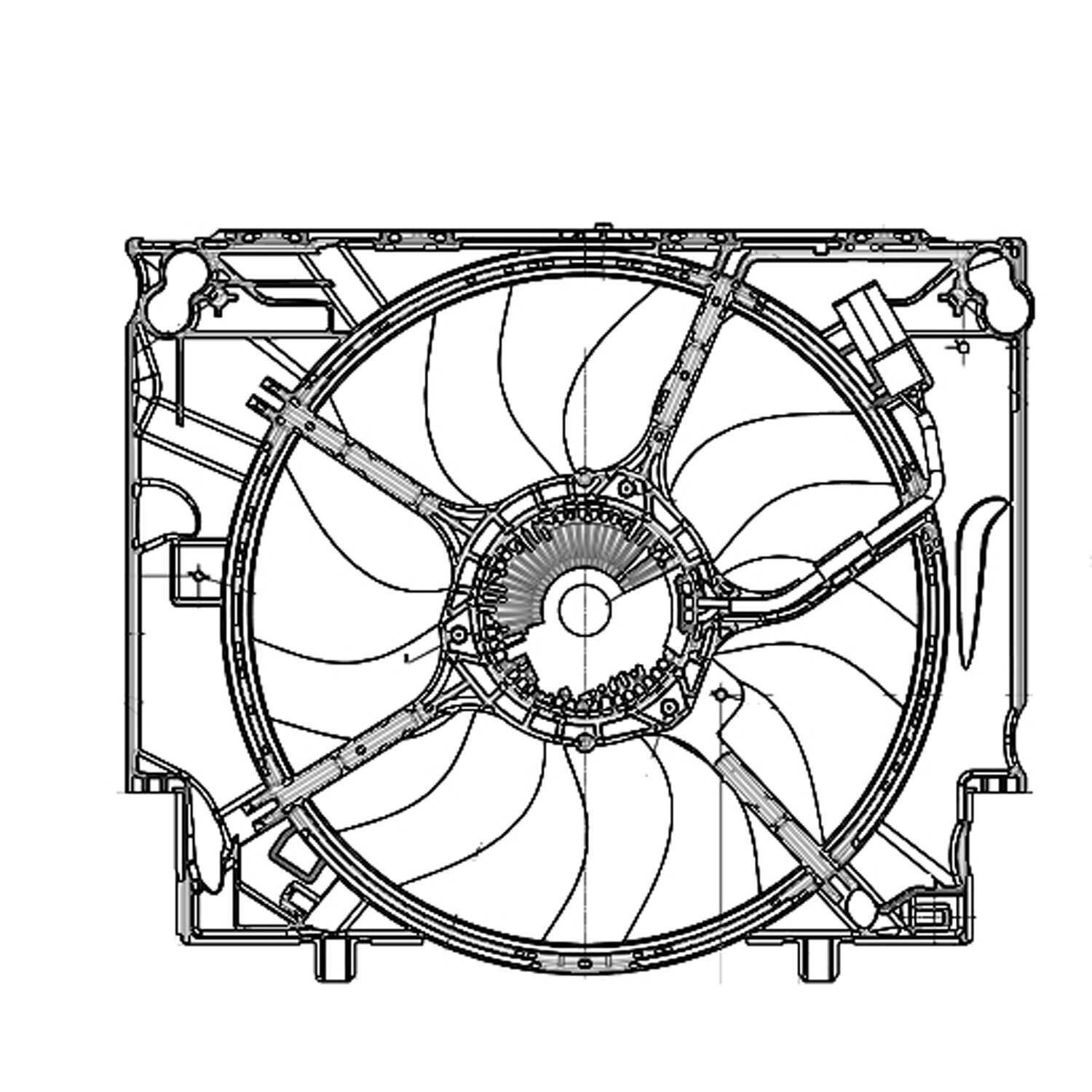 Radiator Cooling Fan Assembly for 2008 - 2010 BMW 535i, Fan Module ...