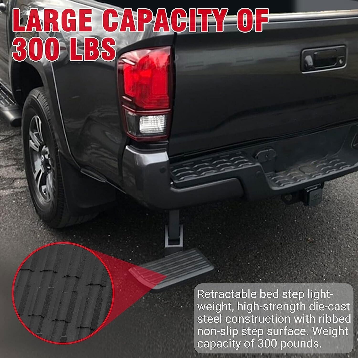 Pick up Truck Truck Bed Bumper Side Step Retractable Fit for 2015-2021 ...