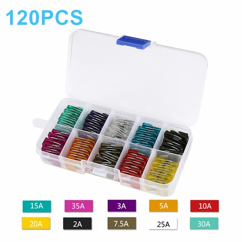 120pcs Assorted Car Fuse Auto Truck SUV Fuses Mini Blade Fuse Kits Set ...