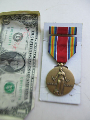 Nice WWII US Military Victory Medal Set, Mounted w/Ribbon & Ribbon Bar ...