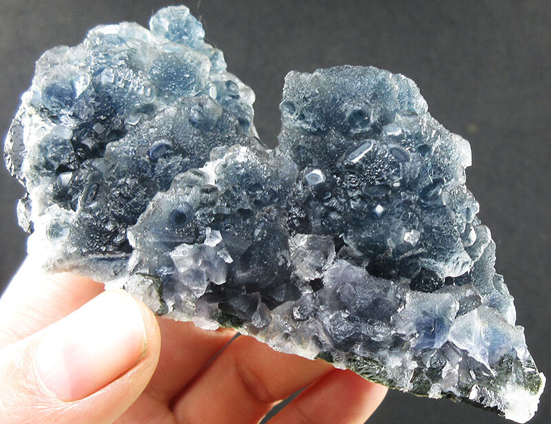 244g GEM octahedral blue Fluorite&Quartz crystal,Inner Mongolia,China ...