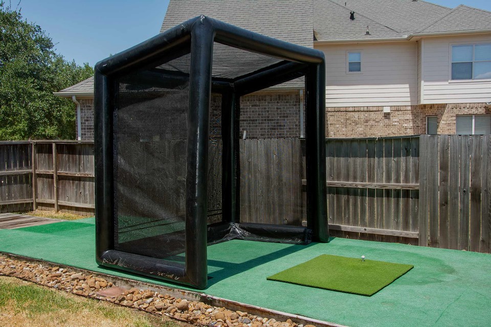 Inflatable Golf Hitting Bay Golf Training Cage Golf Simulator Projector ...