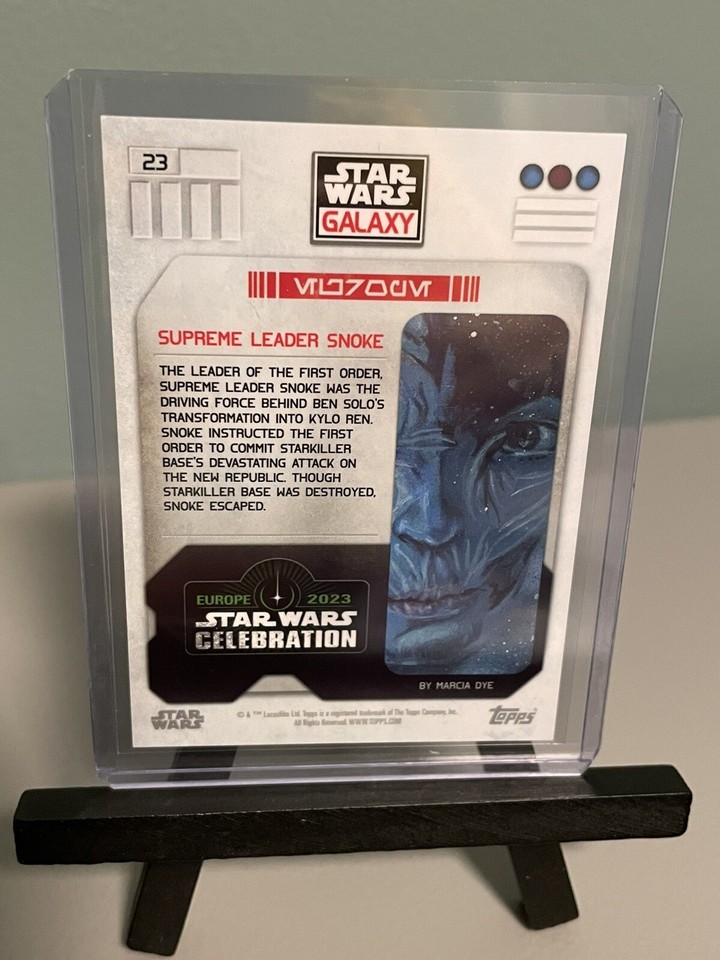 2023 Topps Star Wars Celebration Exclusive base trading card Sup Led ...