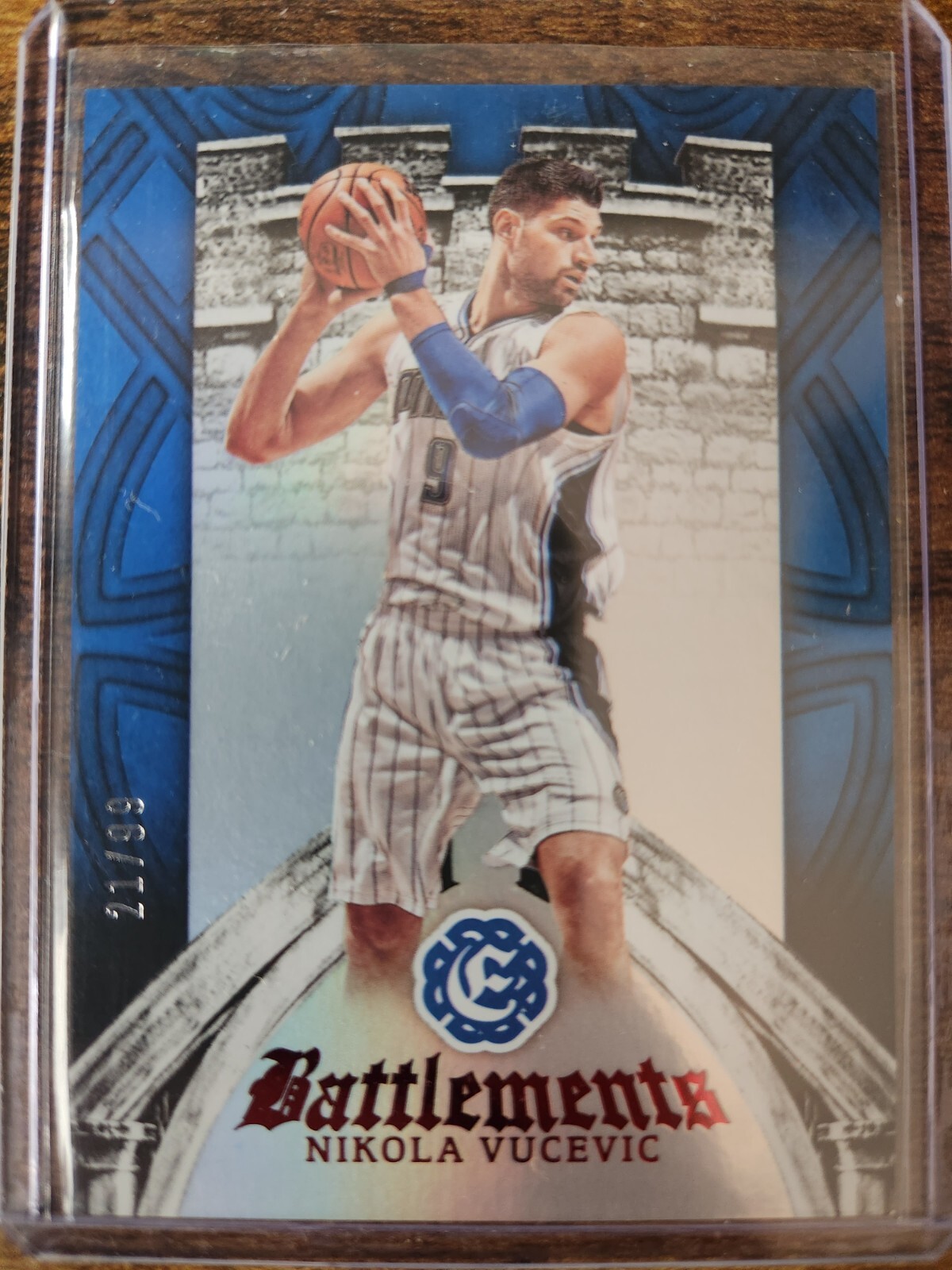 2016-17 Panini Excalibur Nikola Vucevic Battlements Red /99 #14 Orlando ...