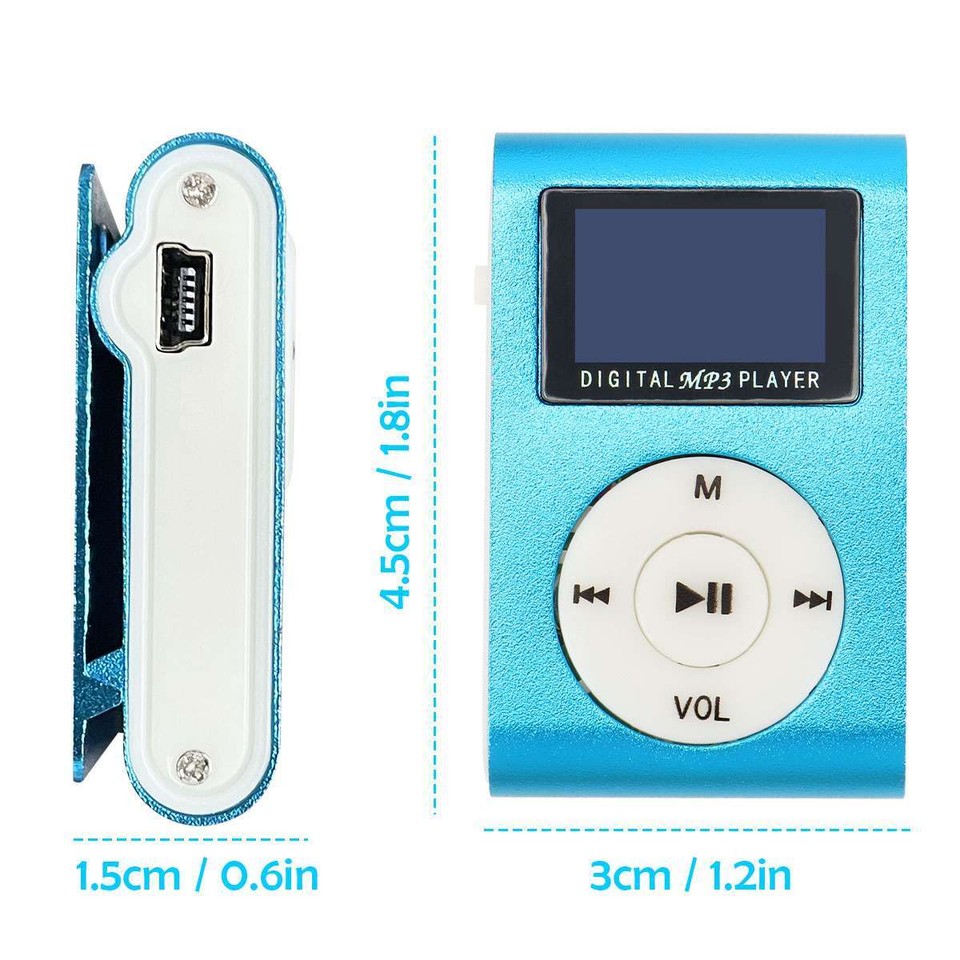 Mini MP3 Player Portable Clip Running Sport Music Play Support Micro SD ...
