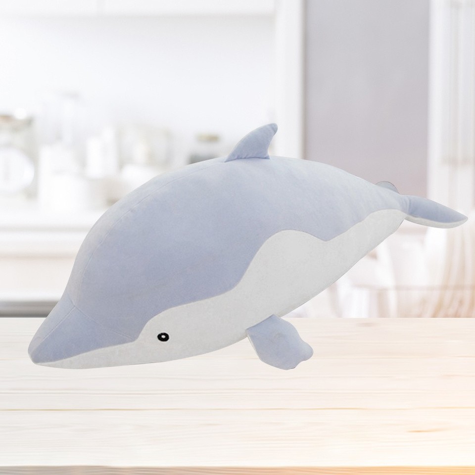 Stuffed Cotton Plush Toy Dolphin Shape Lovely Cartoon Animal Toy Gift ...