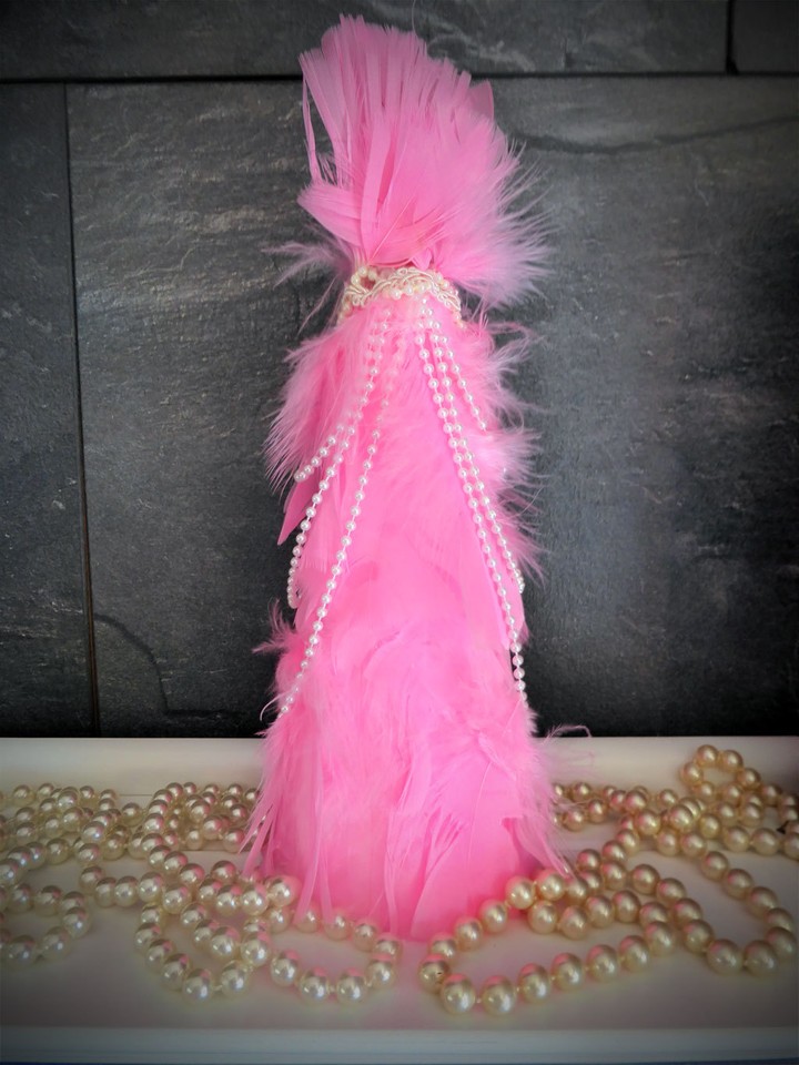Pink Feather Tree w/ Faux Pearls Christmas, Wedding, Bridal, Baby ...