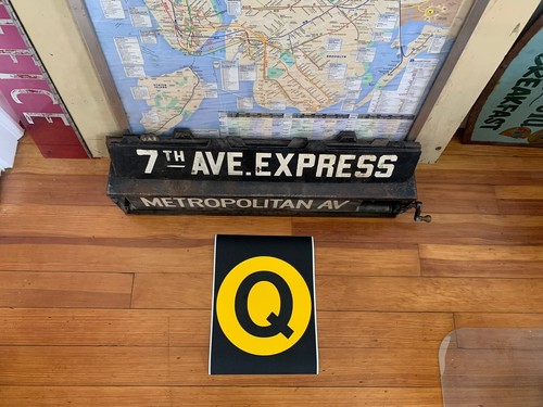 NYC SUBWAY SMALL 9" ROLL SIGN BROADWAY BRIGHTON BEACH MANHATTAN EXPRESS ...