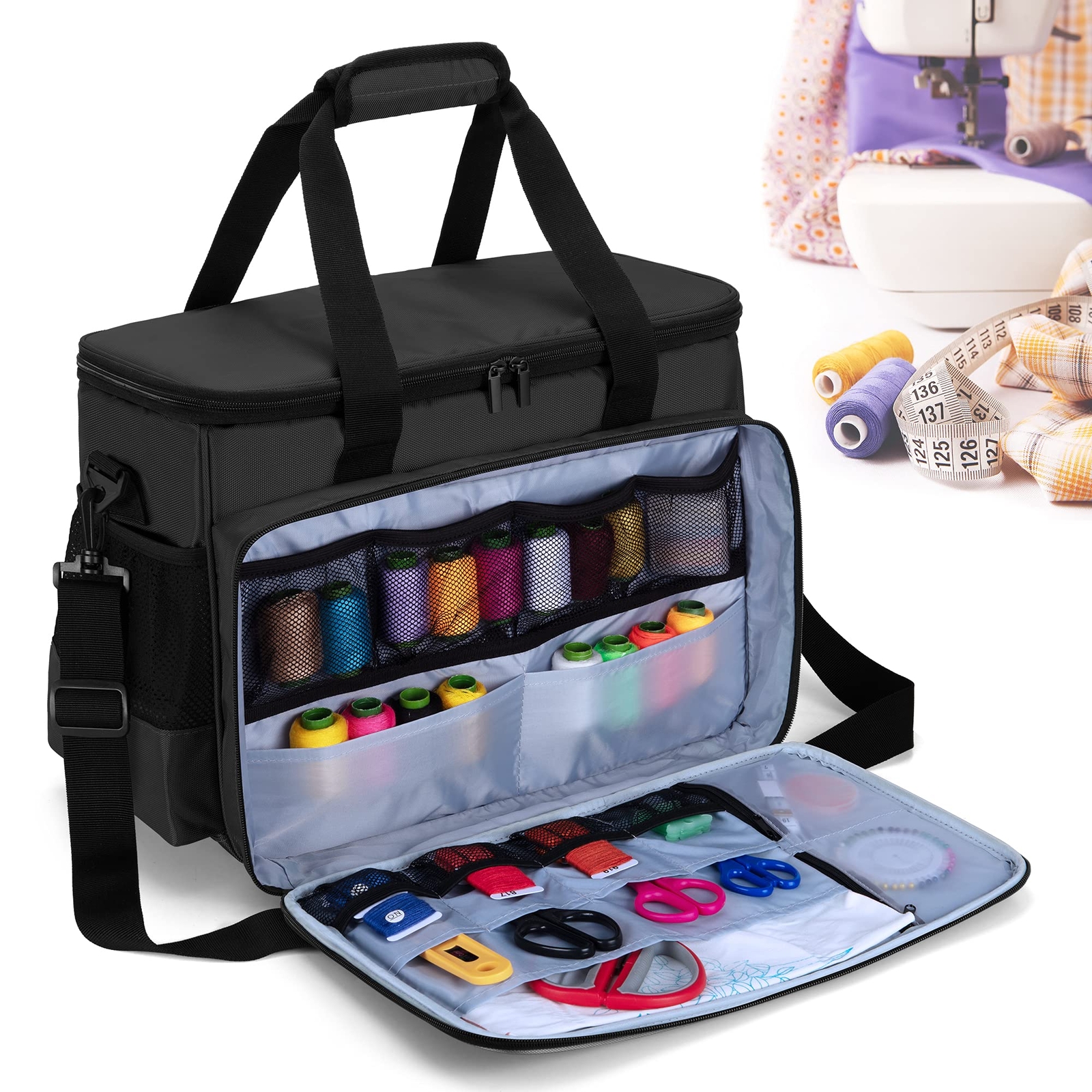 Sewing Machine Carrying Bag with Removable Padding Pad Tote Bag for ...