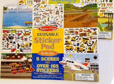 2 Melissa & Doug Reusable Sticker Pads - Vehicles And Habitats | eBay