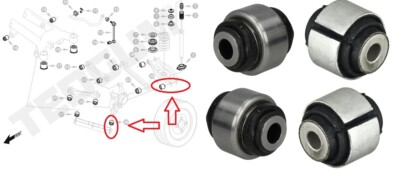 Rear Control Arm Wheel Hub Knuckle Bushes Bushings for BMW E81 E82 E87 ...