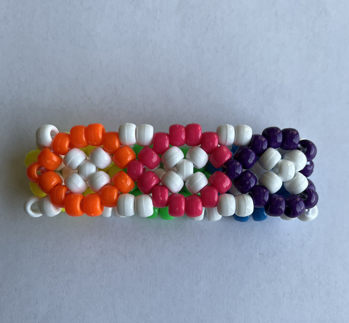 2D DNA Neon Rainbow Kandi Cuff Bracelet Rave PLUR EDM Festival Pride ...