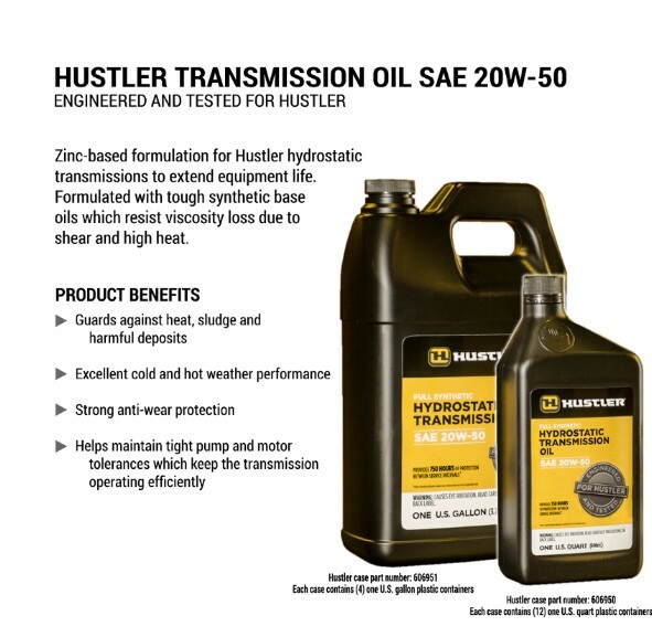 OEM Hustler 606952 Full Synthetic Hydrostatic Transimission Oil SAE 20W ...