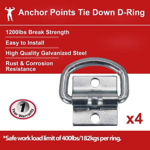 Heavy Duty Tie Down D Ring Lashing Ring Anchor Point Trailer Mount ...