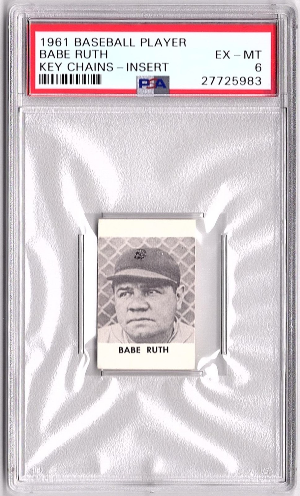 Babe Ruth 1961 Baseball Player Key Chains PSA 6 Pop. 2 Only 1 Higher! 💎 | eBay