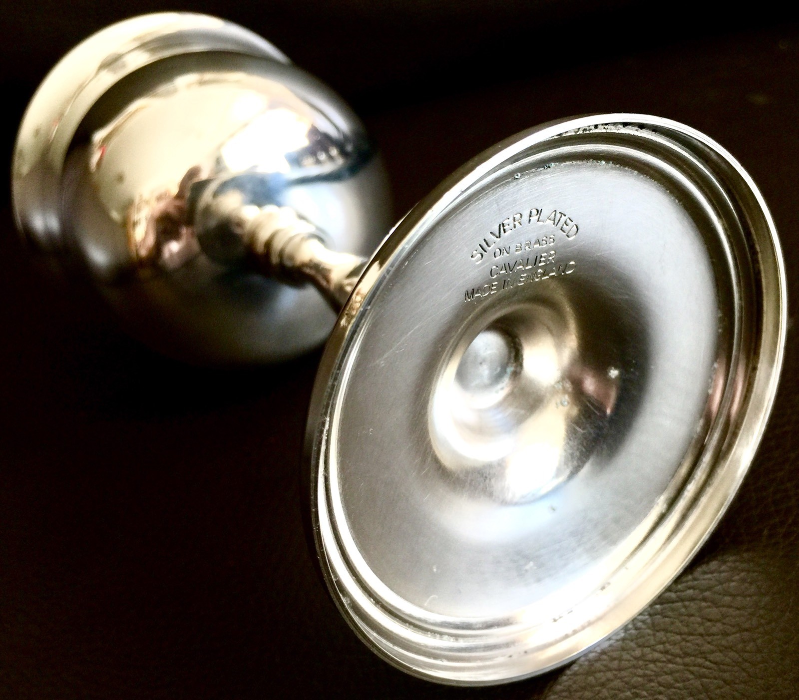 Set of Five Vintage (1950s) Ornate Cavalier Silver Plated Wine Goblets ...