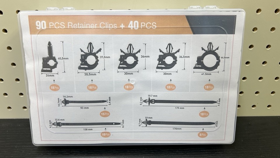 90-Piece Retainer Clip Set w/ 40 Additional Pieces | eBay UK