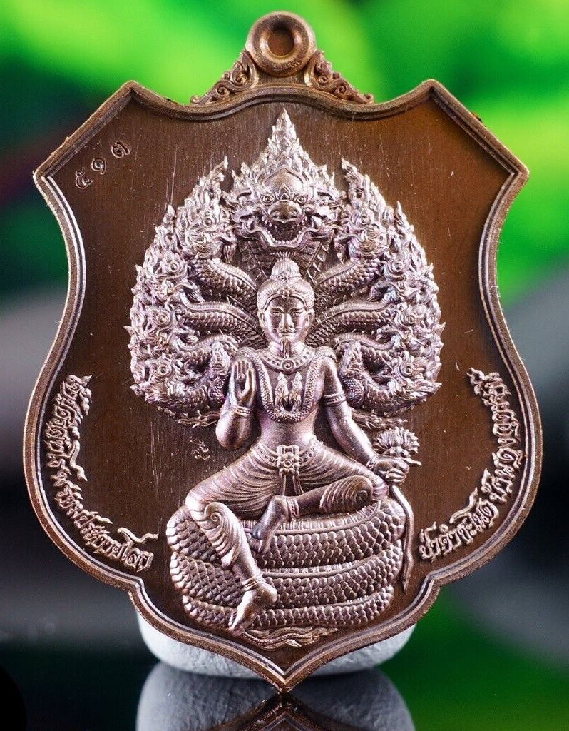 Naga God Srisuttho Medal Kham Chanod Temple Talisman Coin Thai Buddha ...