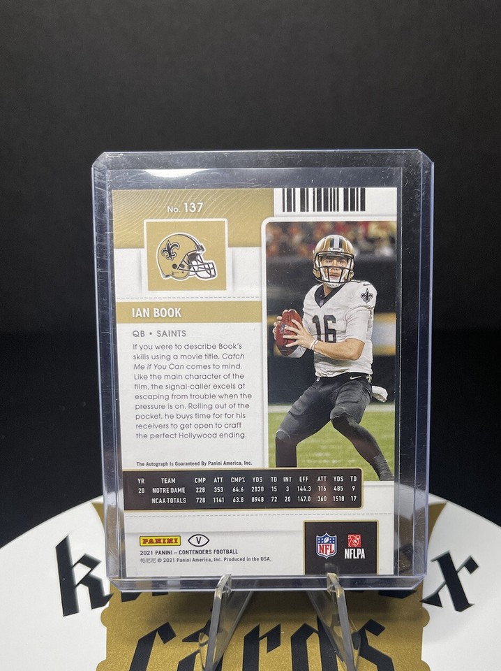 2021 Panini Contenders Ian Book Rookie Variation On-Card Auto!! Saints ...