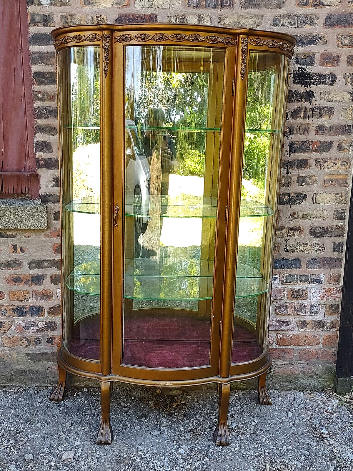 Antique Curved Glass Display Cabinet | Cabinets Matttroy