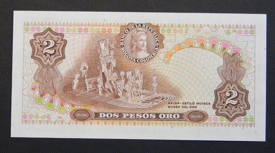 Colombia Banco de la Republica 2 pesos banknote 1973 P-413a, unc (#2603) | eBay