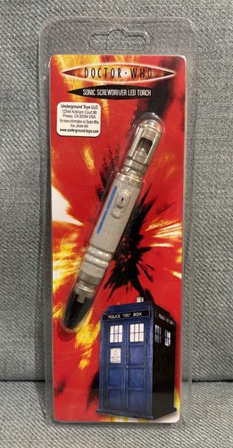 NEW Doctor Who Sonic Screwdriver Light Up Torch Blue LED Flashlight ...