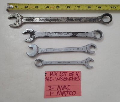 MAC Tools Wrench 1/2" SAE Deep Flare Nut Matco mix 4 Standard 11/16" 5/ ...