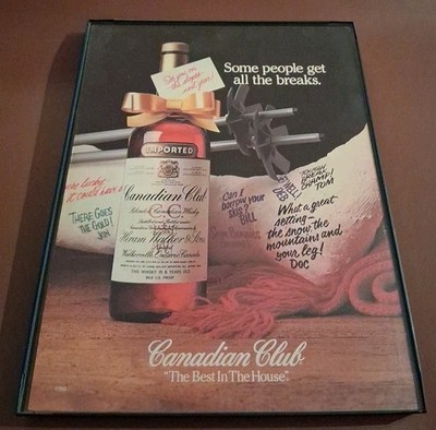 Canadian Club Whiskey The Best In The House Framed Print Ad 1980 8.5x11 ...