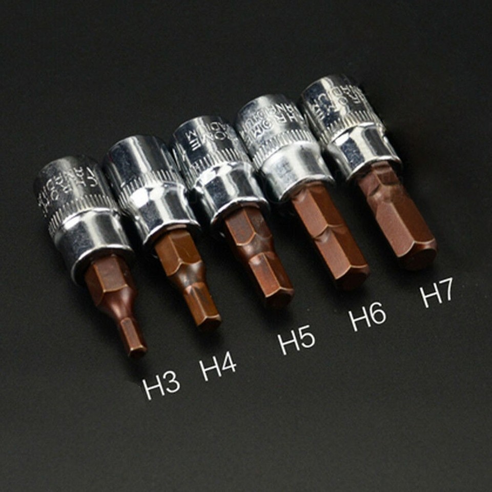 5PCS 1/4 Inch Screwdriver Bit Socket Set Hex Screw Driver Bits Tools H3 ...