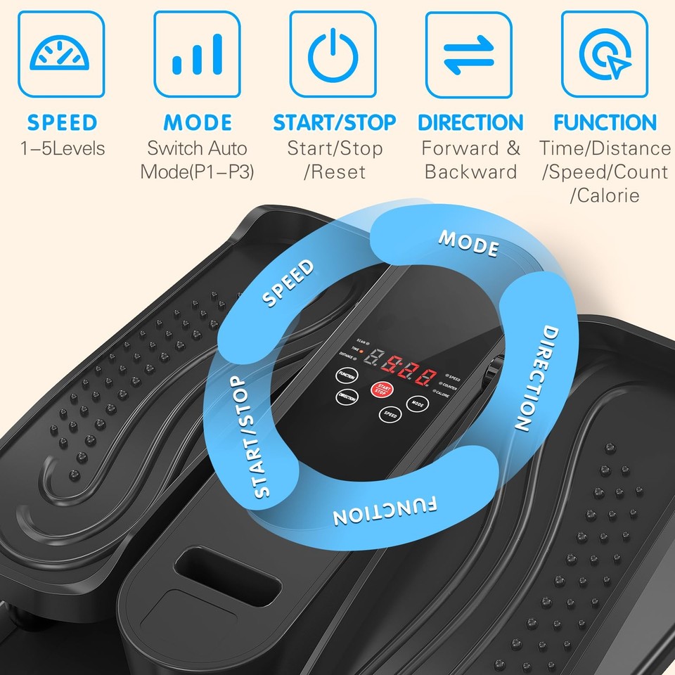Under Desk Elliptical Machine, Mini Ellipse Leg Exerciser Electric ...