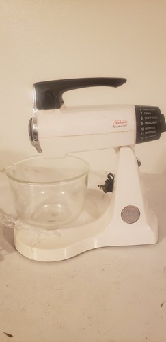 Vintage Sunbeam Mixmaster 12 Speed Kitchen Stand Mixer + 1 Bowl & 2 Set ...